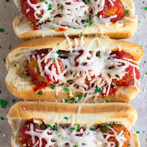 Oven Baked Vegan Meatball Subs - Nora Cooks