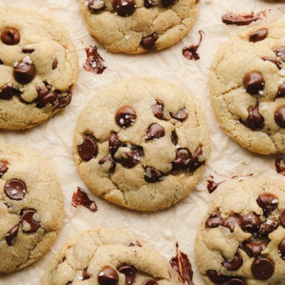 Oil Free Peanut Butter Chocolate Chip Cookies - Nora Cooks