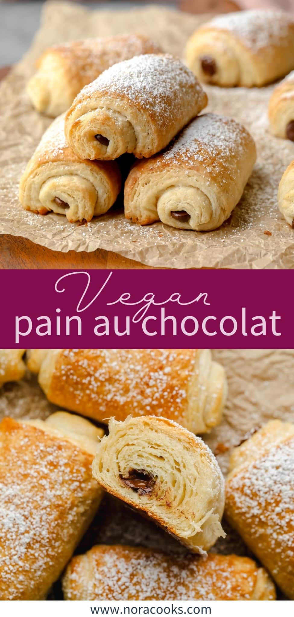 Vegan Pain Au Chocolat - Nora Cooks