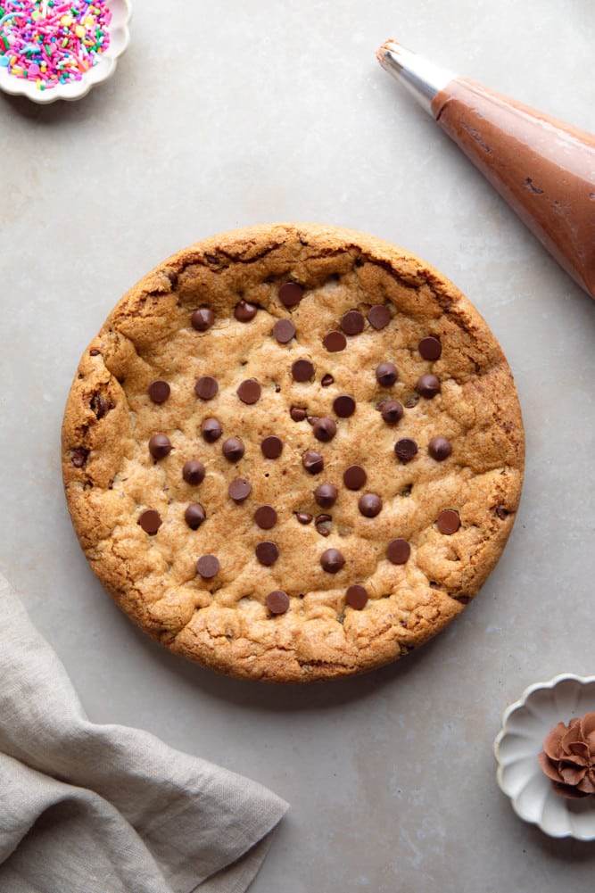Vegan Cookie Cake - Nora Cooks