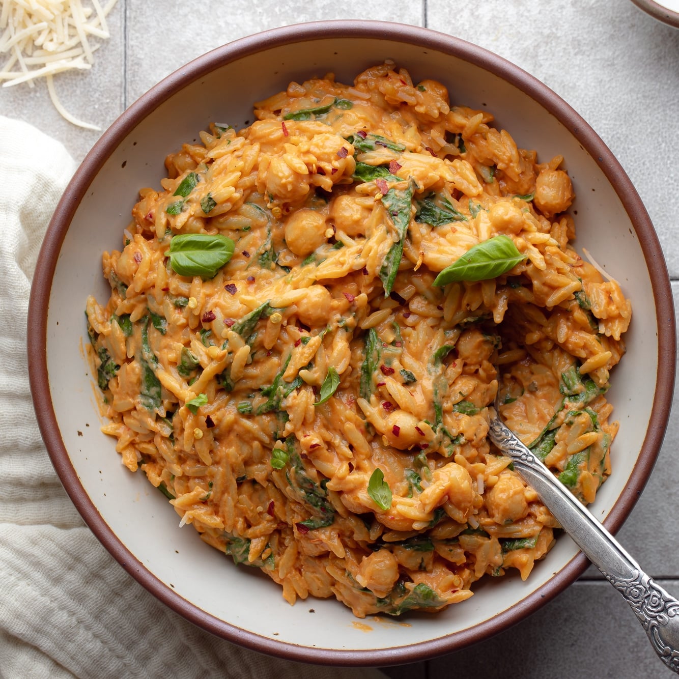 One Pot Creamy Tomato Orzo - Nora Cooks