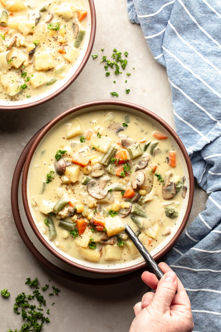 Creamy Vegetable Soup - Nora Cooks