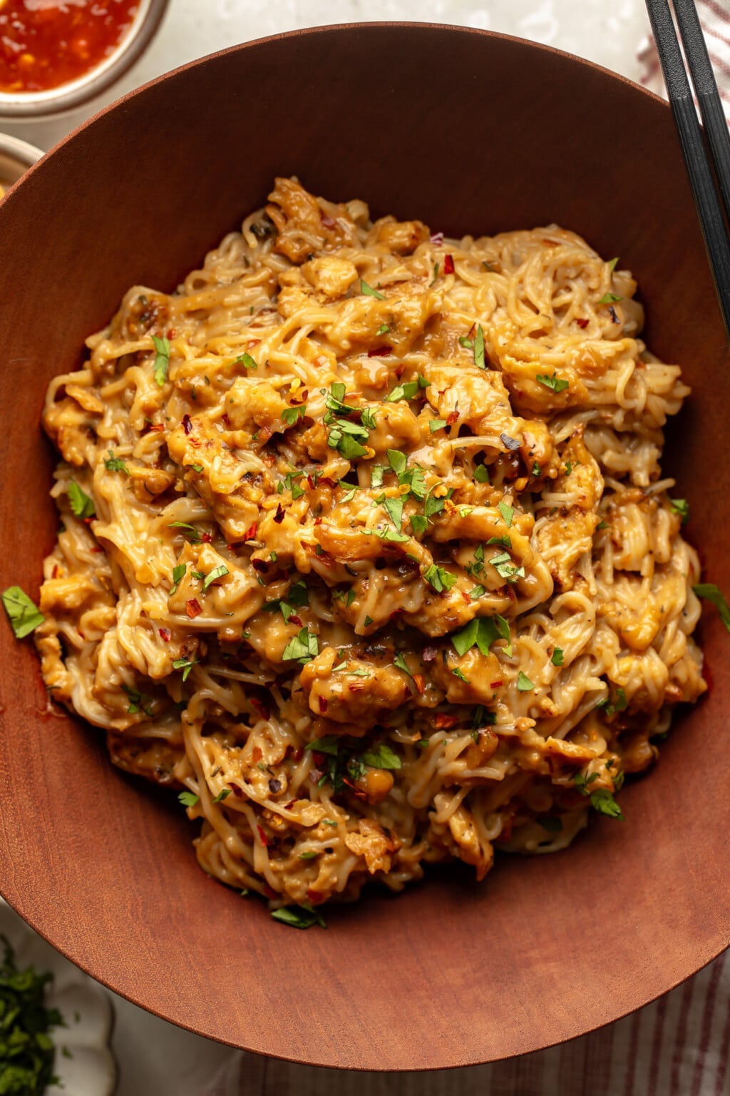 Spicy Peanut Vermicelli with Soy Curl "Chicken" (20-Minute Meal) - Nora ...